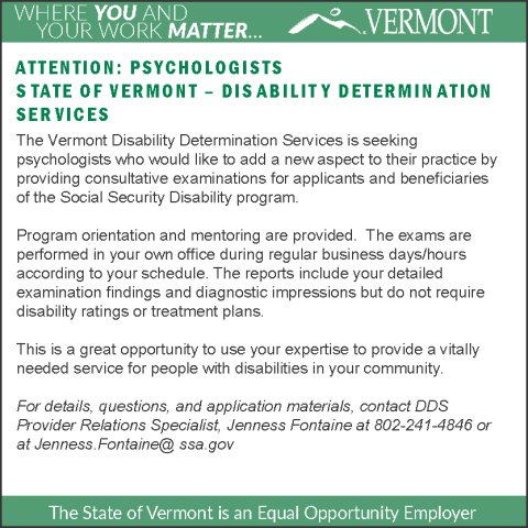 Home - Vermont Psychological Association